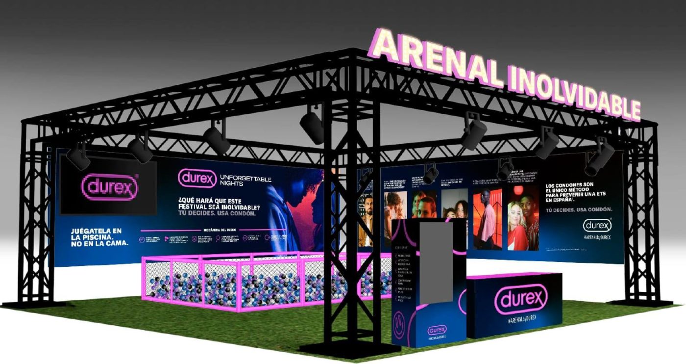 Stand promo Durex en Arenal Sound | Wattussi